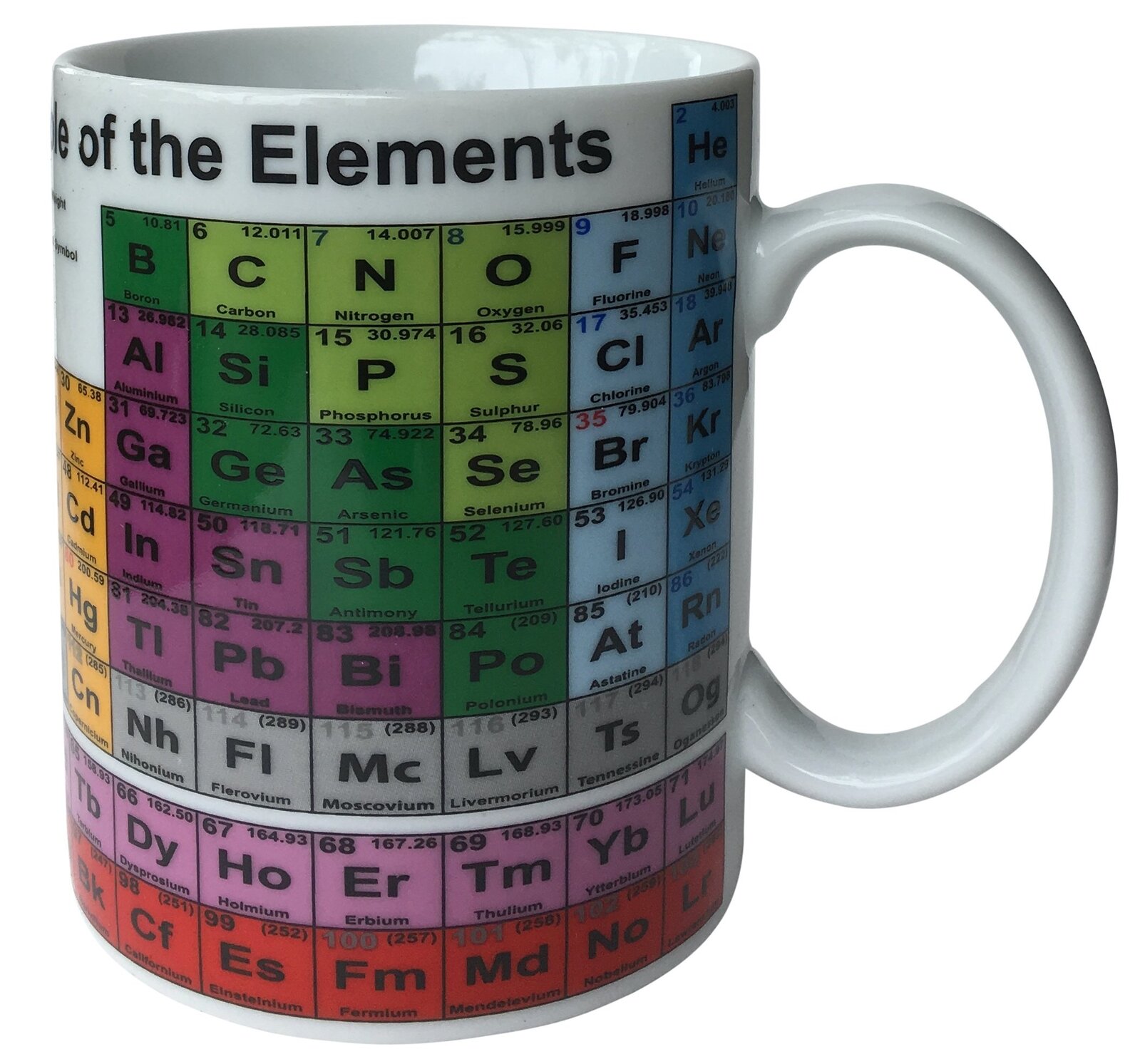 Periodic Table Mug - Shows Off All The Elements