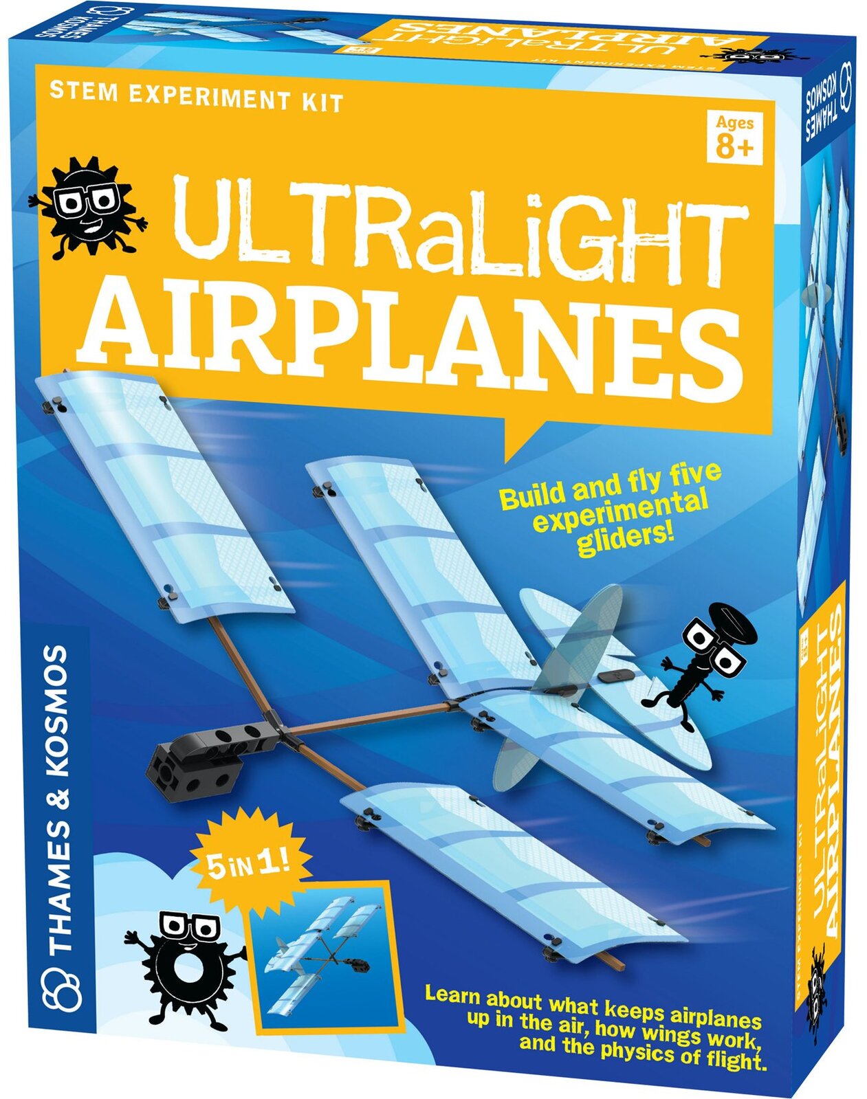 Ultralight Airplanes Kit - 5 Glider Experiments To Build And Fly