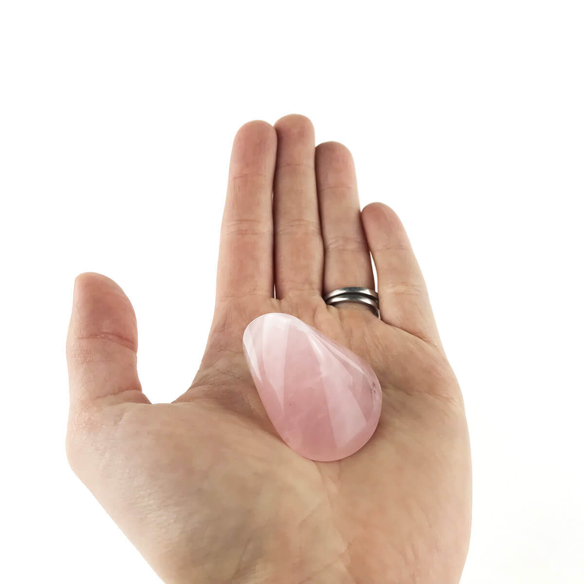 Rose Quartz Oloid - Collectable & Precious Stone Fidget Device