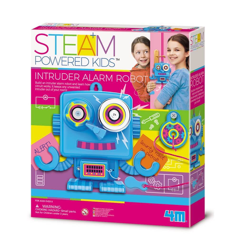 Steam Powered Kids Intruder Alarm Robot - Protecting Your Room